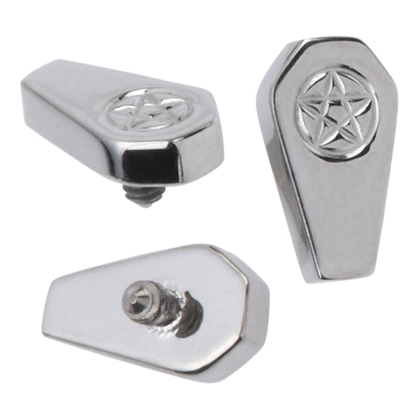 14g Coffin Titanium End | Tulsa Body Jewelry
