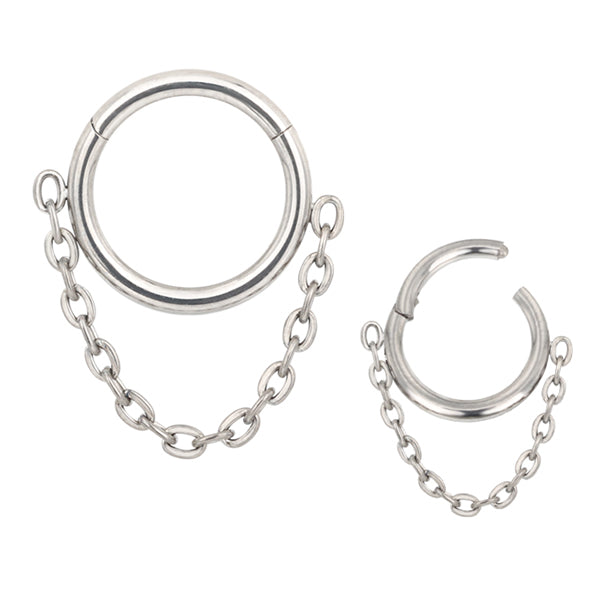 Chained Titanium Hinged Ring | Tulsa Body Jewelry
