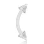 16g Spiked Bioflex Curved Barbell | Tulsa Body Jewelry