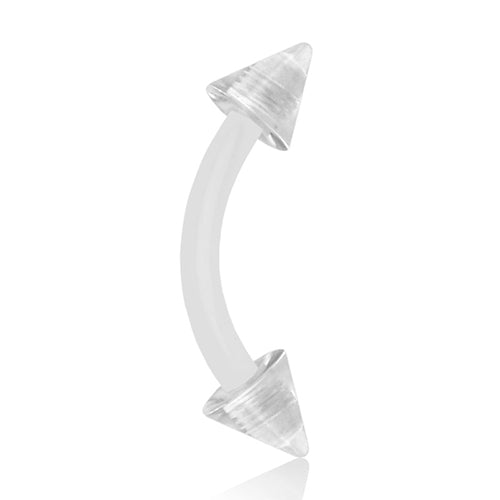 16g Spiked Bioflex Curved Barbell | Tulsa Body Jewelry