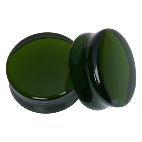 Double Flare Moss Glass Plugs | Tulsa Body Jewelry