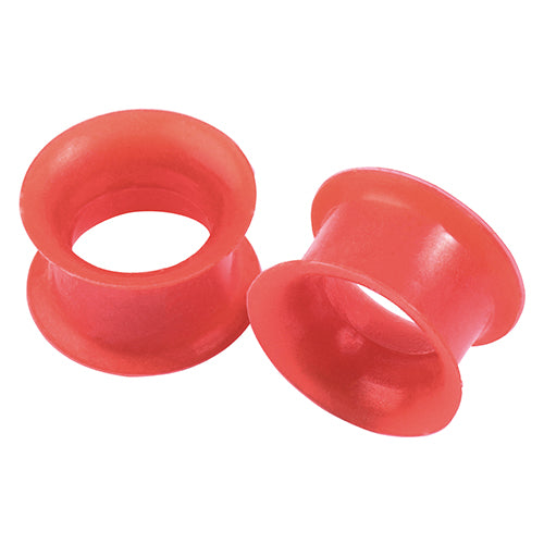 Red Thin-Wall Silicone Tunnels | Tulsa Body Jewelry