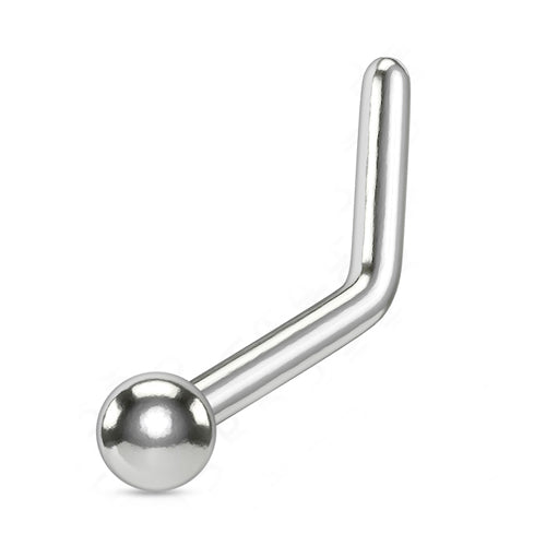 Ball Titanium L-Bend Nose Stud | Tulsa Body Jewelry