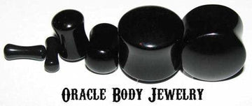 Black Onyx Plugs by Oracle Body Jewelry | Tulsa Body Jewelry