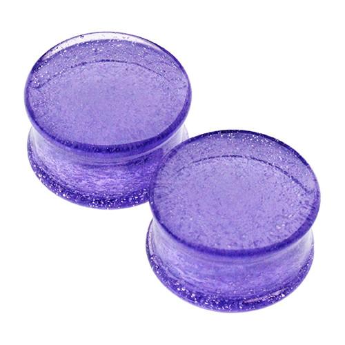 Translucent Purple Solid Color Plugs by Glasswear Studios
