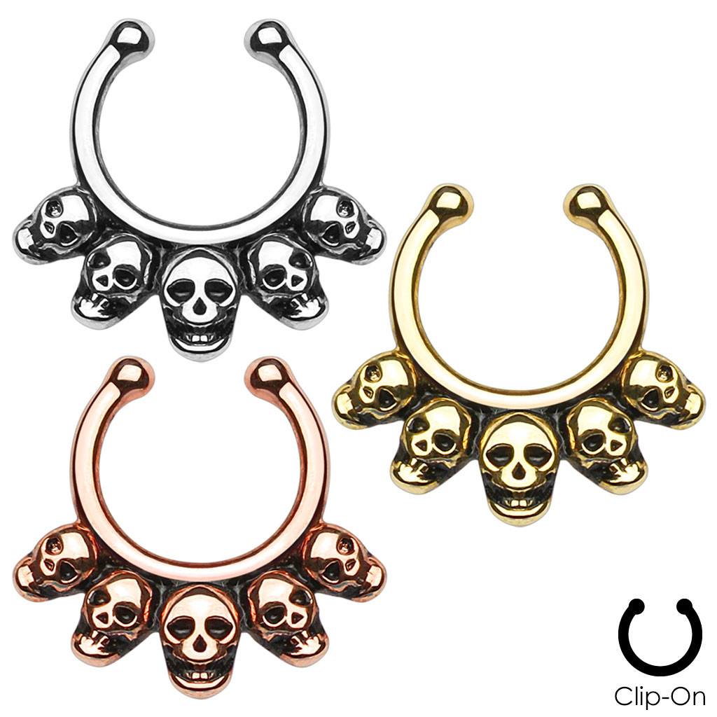 Skull Line Non-Piercing Septum Ring – Tulsa Body Jewelry