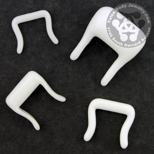 White Septum Retainer by Glasswear Studios | Tulsa Body Jewelry