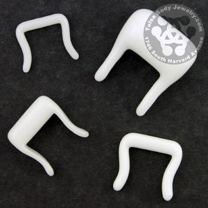 White Septum Retainer by Glasswear Studios | Tulsa Body Jewelry